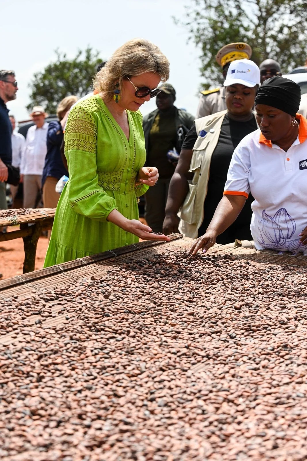 Queen Mathilde Visits Cocoa Plantaion in Méagui — Royal Portraits Gallery