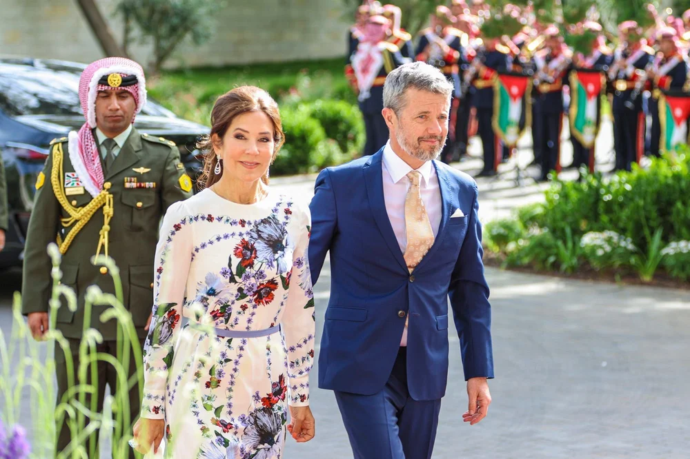 The Crown Prince and Crown Princess of Denmark Attend Wedding of Crown Prince Hussein and Rajwa ...