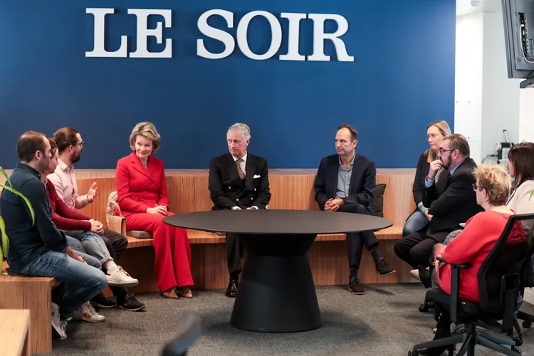 The King and Queen of the Belgians Visit Le Soir — Royal Portraits Gallery