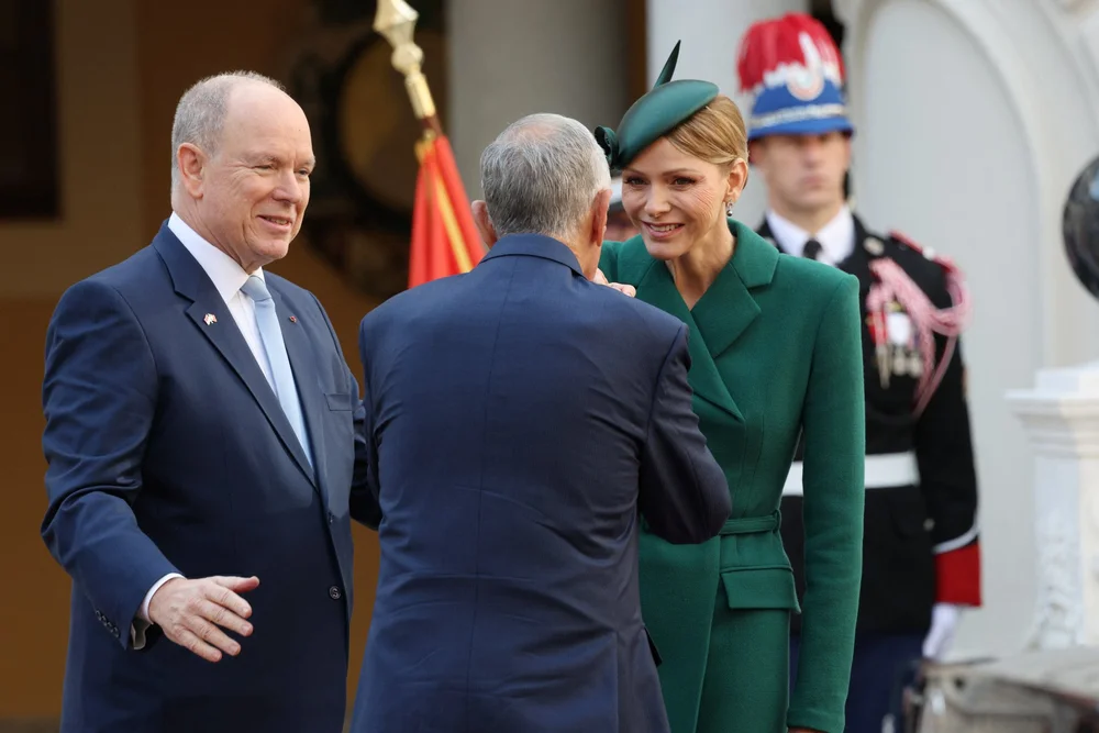 The Prince and Princess of Monaco Welcome the President of Portugal for ...