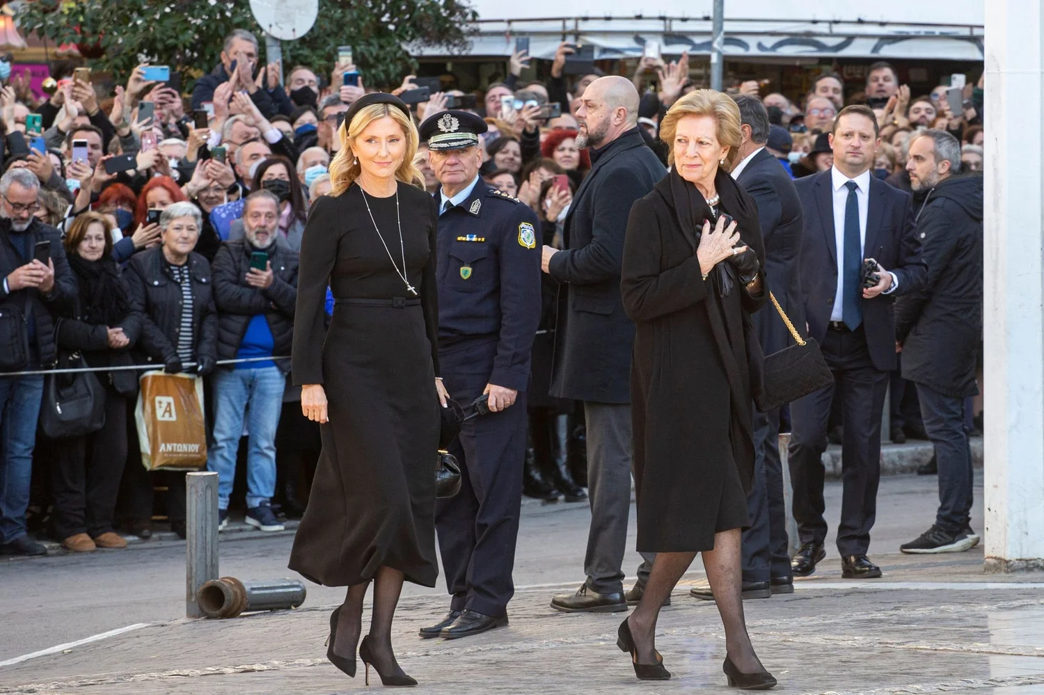 Queen Anne Marie and Crown Princess Marie-Chantal Attend Funeral of ...