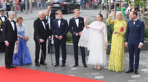 The Crown Prince and Crown Princess of Norway Attend Government's Gala ...