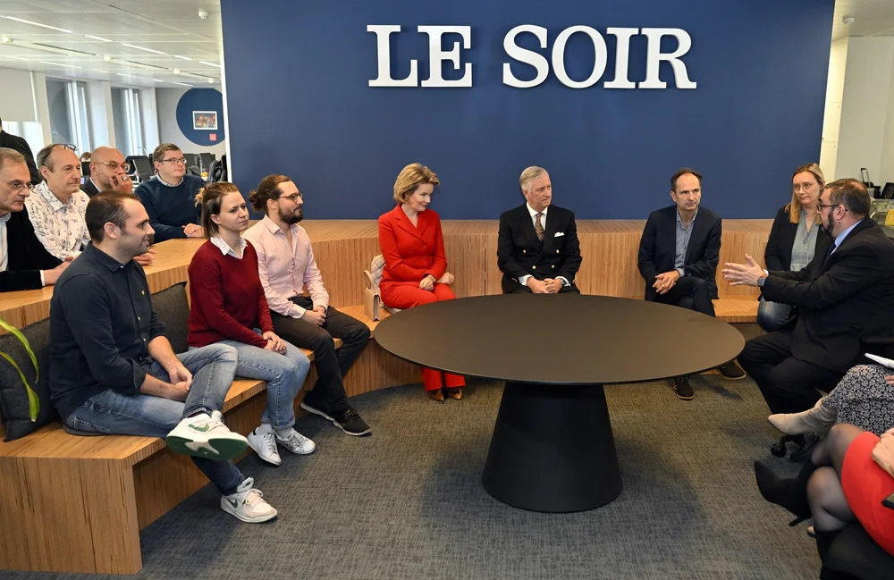 The King and Queen of the Belgians Visit Le Soir — Royal Portraits Gallery