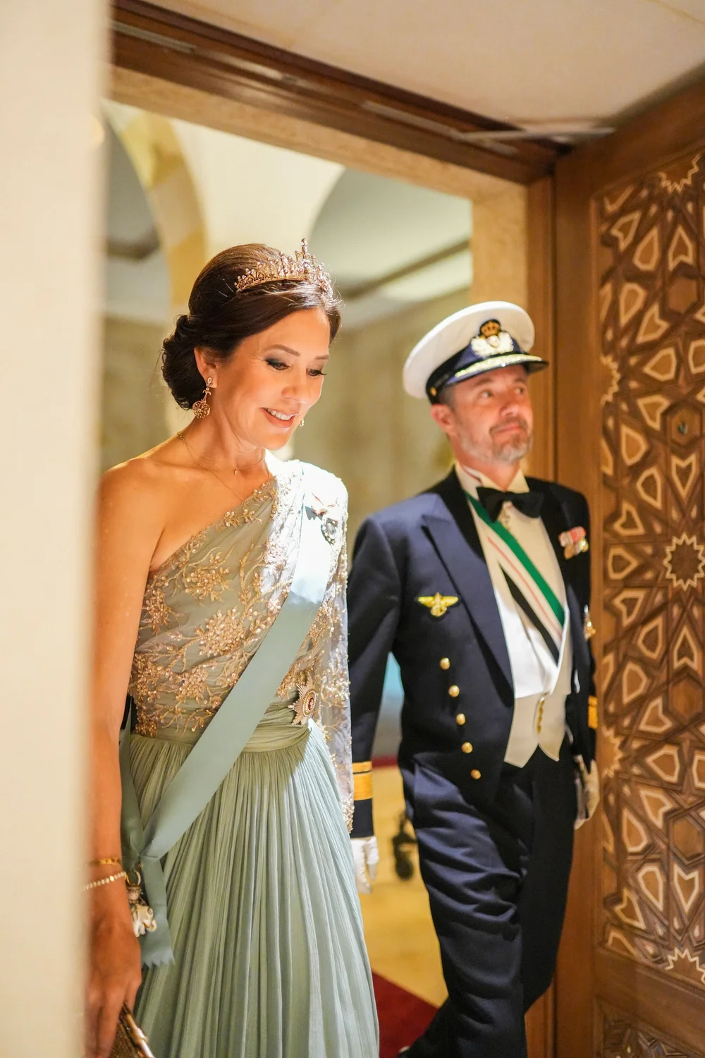 Crown Princess Mary Attends Wedding Banquet of the Crown Prince and Crown Princess of Jordan ...