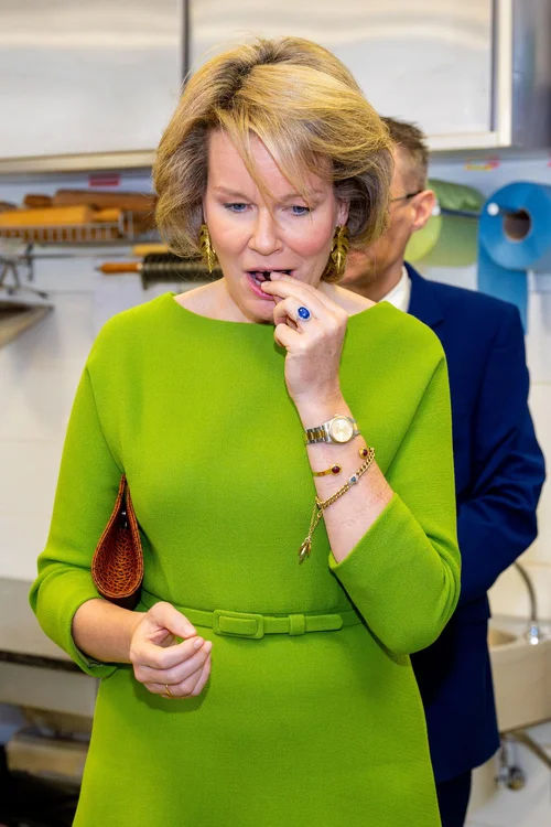 Queen Mathilde Visits Hotel School Ghent — Royal Portraits Gallery