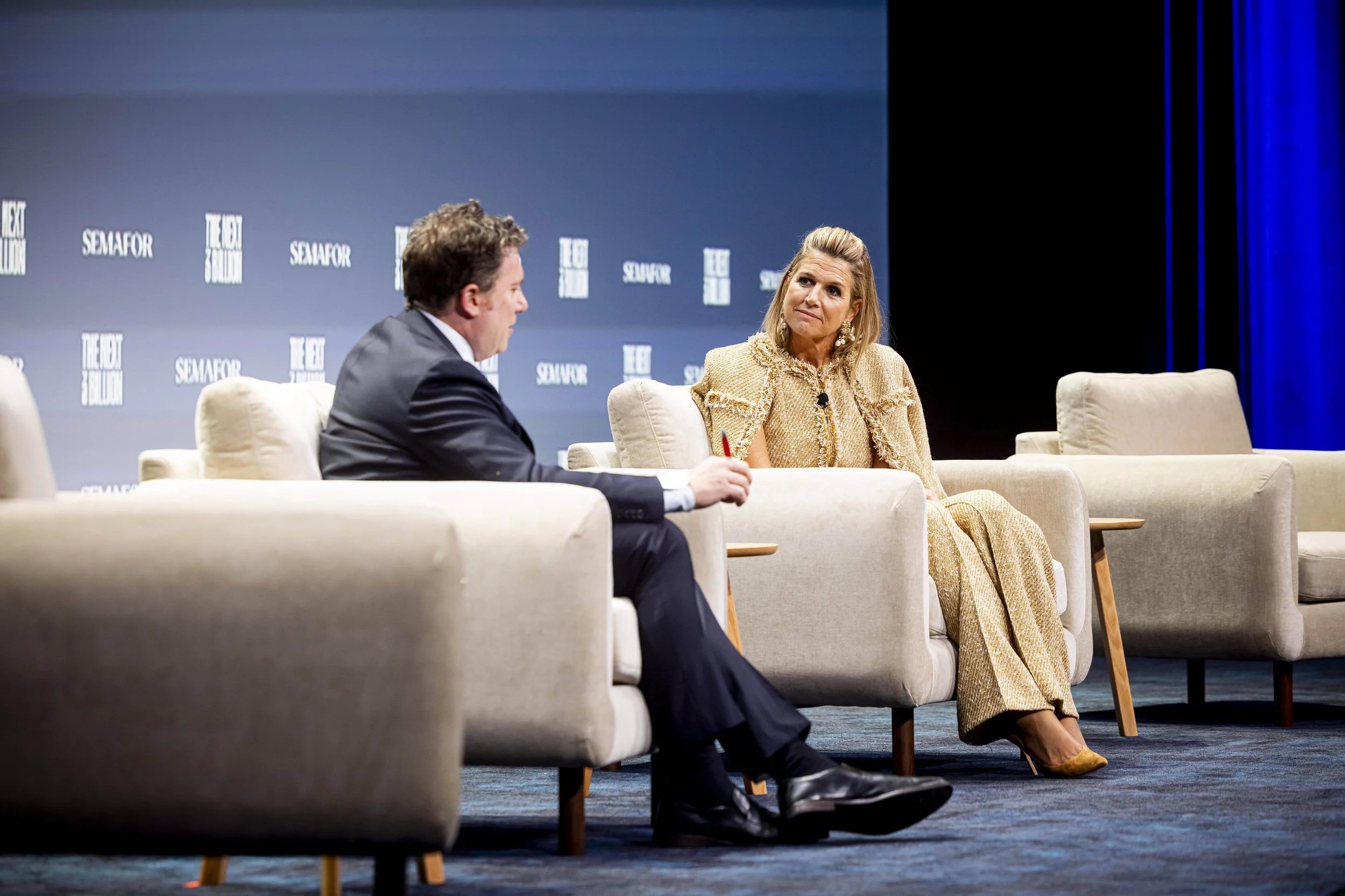 Queen Maxima and The Princess of Orange Attend Bloomberg Meeting in New ...