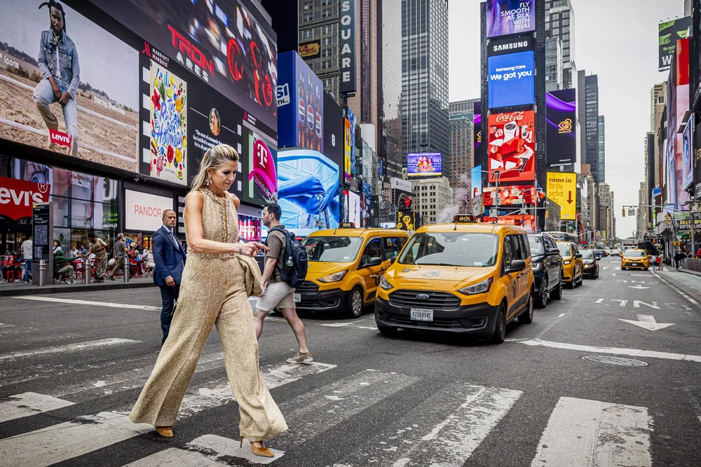 Queen Maxima and The Princess of Orange Attend Bloomberg Meeting in New ...