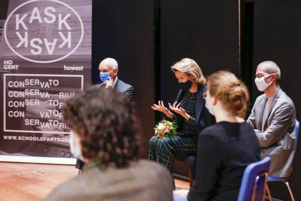 Queen Mathilde Visits KASK Conservatory School of Arts of HOGENT and Howest — Royal Portraits ...