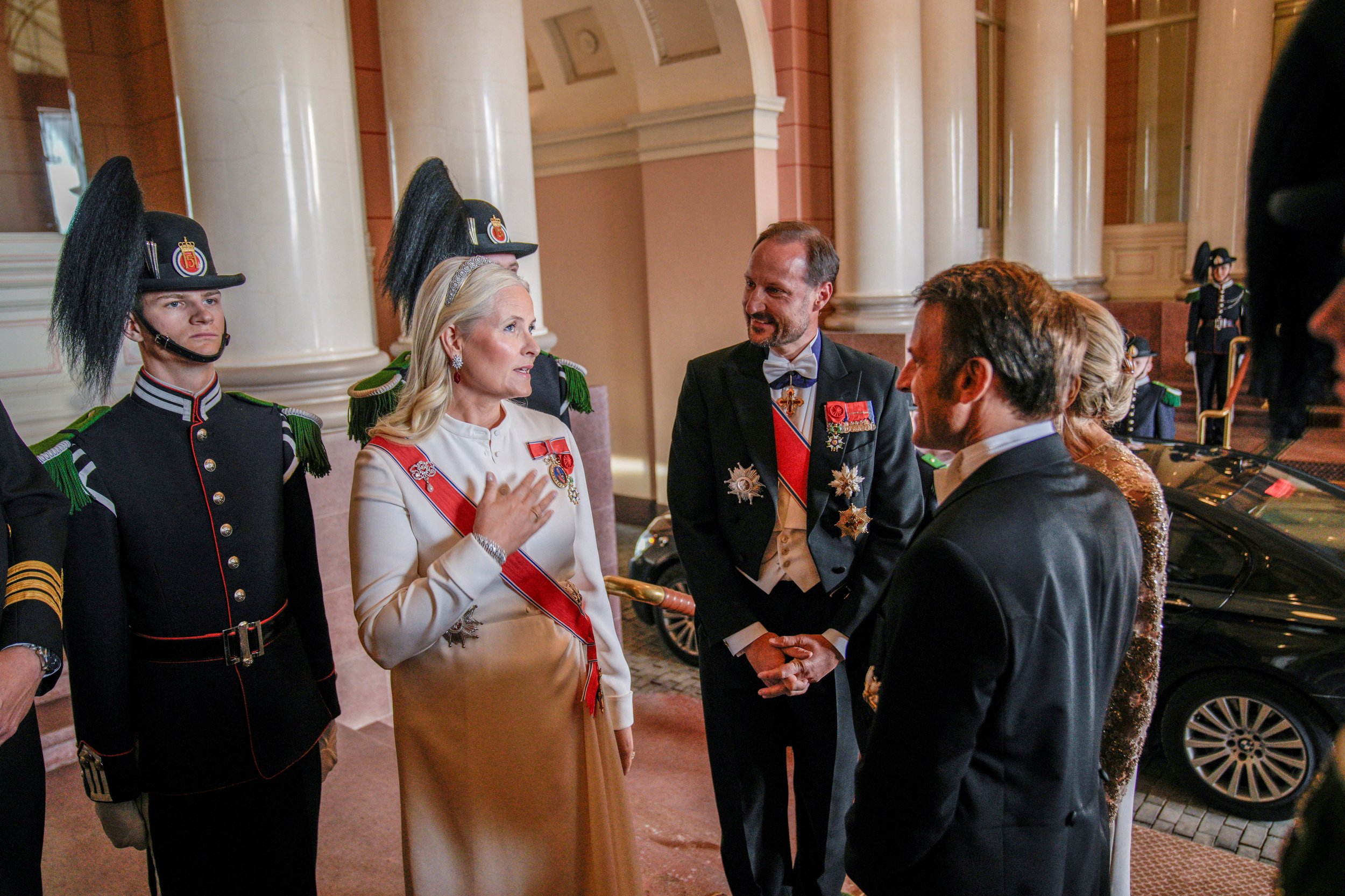 The Crown Prince and Crown Princess of Norway Attend State Banquet Held ...
