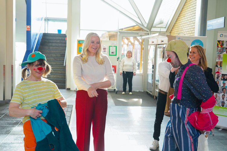 Crown Princess Mette-Marit Meets with Hospital Clowns at Ullevål ...