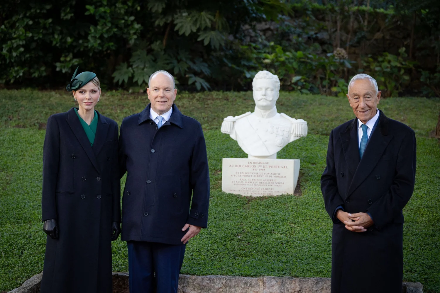 The Prince and Princess of Monaco Welcome the President of Portugal for ...