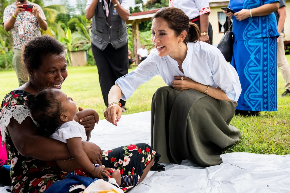 Crown Princess Mary Visits Nabavatu Village in Fiji — Royal Portraits ...