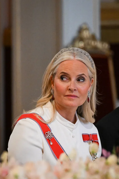 The Crown Prince and Crown Princess of Norway Attend State Banquet Held ...