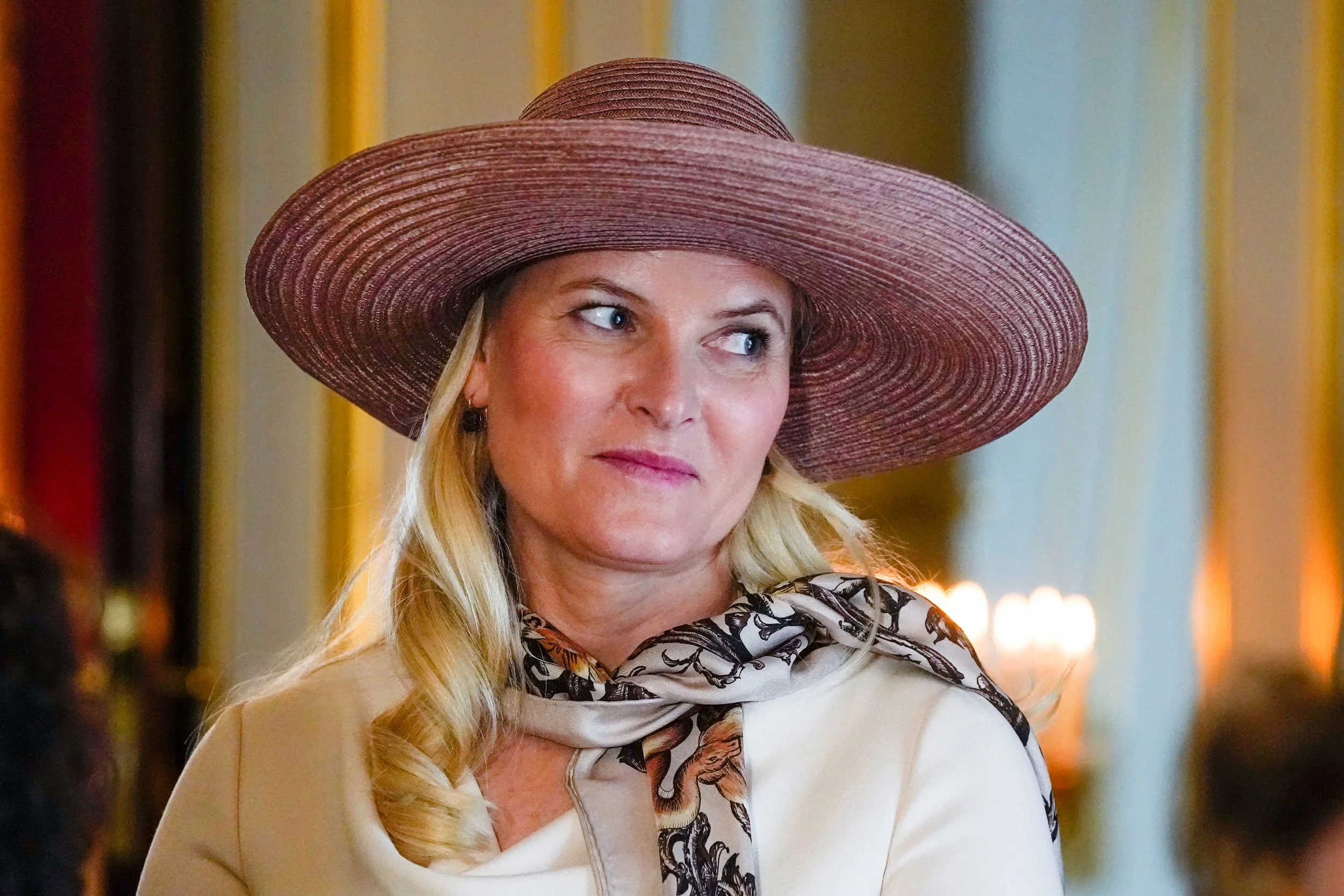 Queen Sonja and Crown Princess Mette-Marit Welcome the President of ...