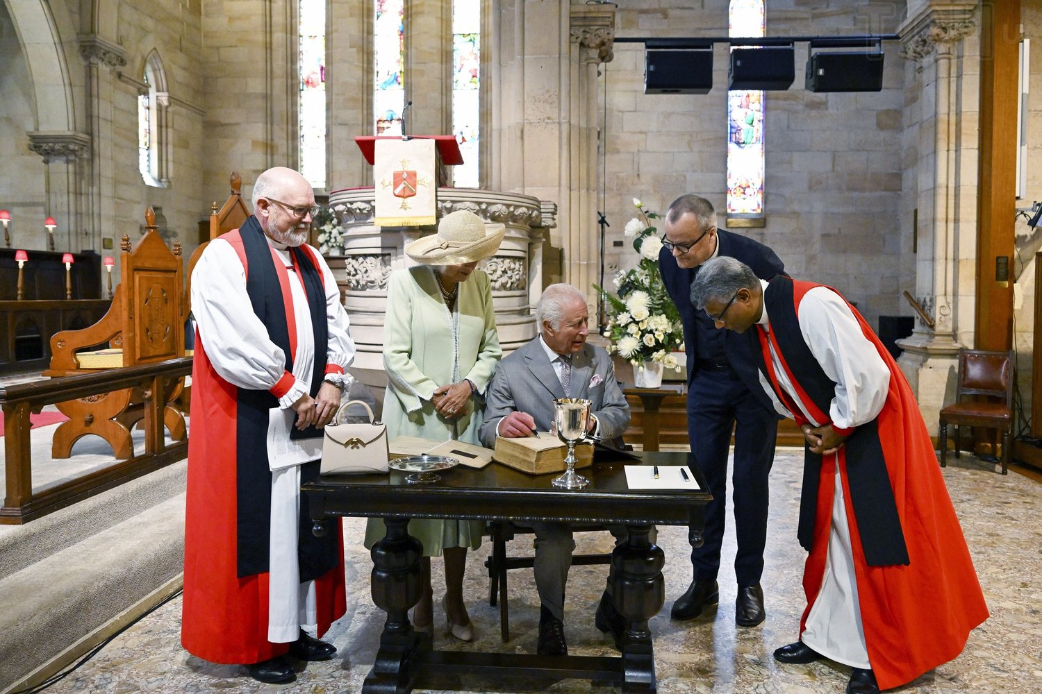 The King and Queen of the United Kingdom Attend Church Service in North ...