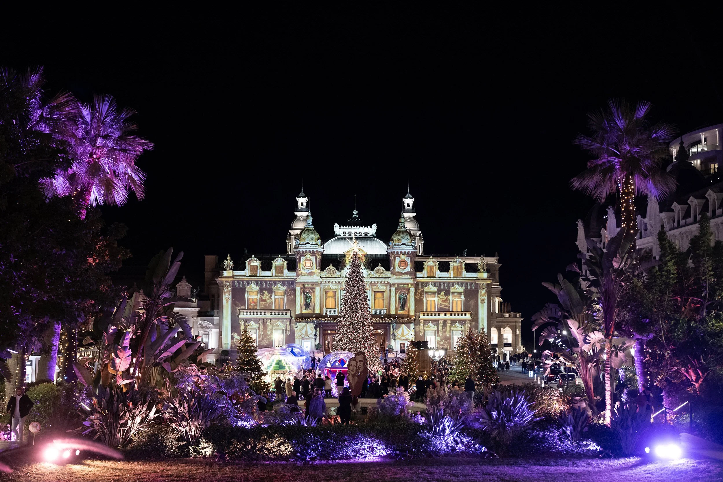 The Prince and Princess of Monaco Turn on Christmas Lights at the Place ...