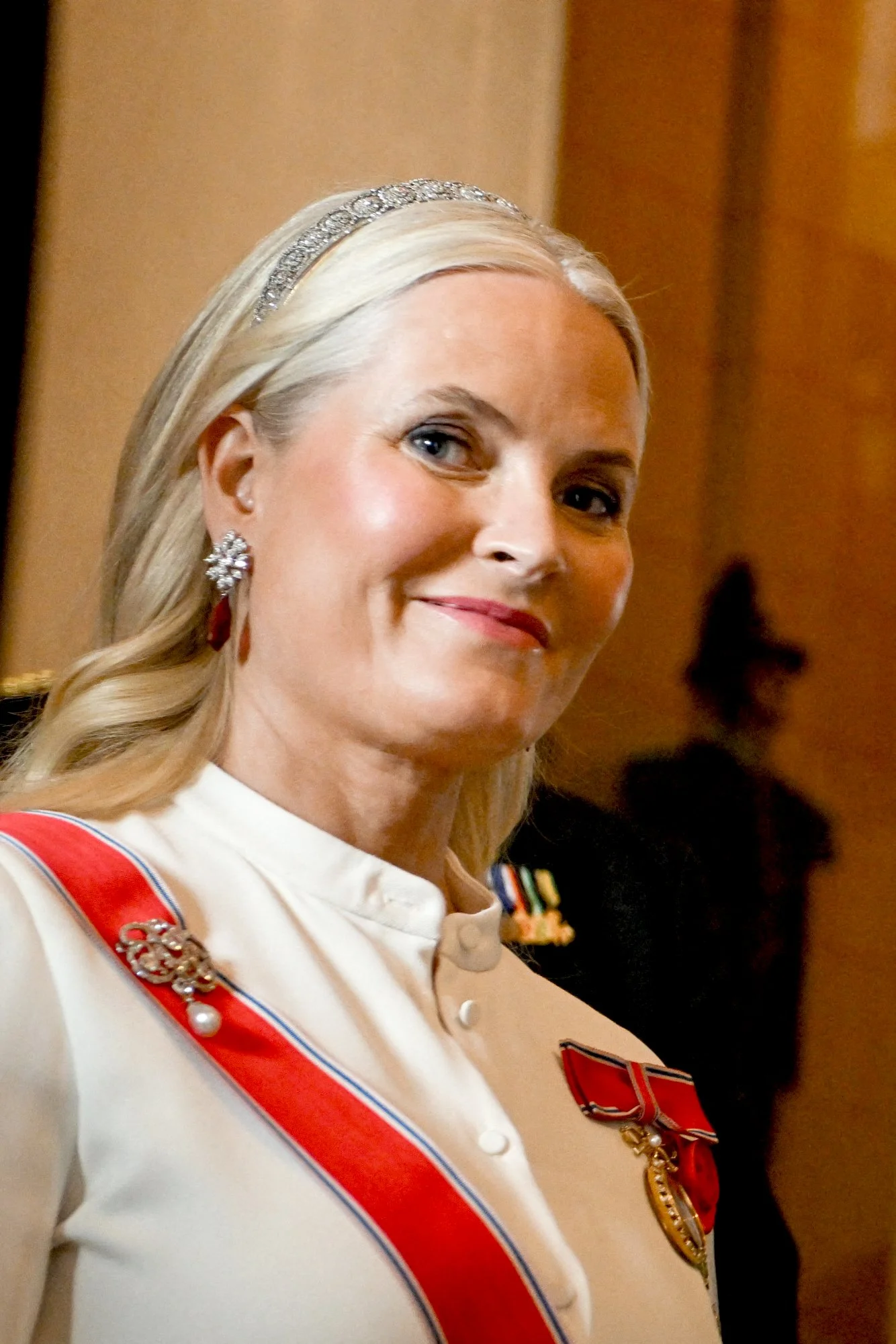 The Crown Prince and Crown Princess of Norway Attend State Banquet Held ...