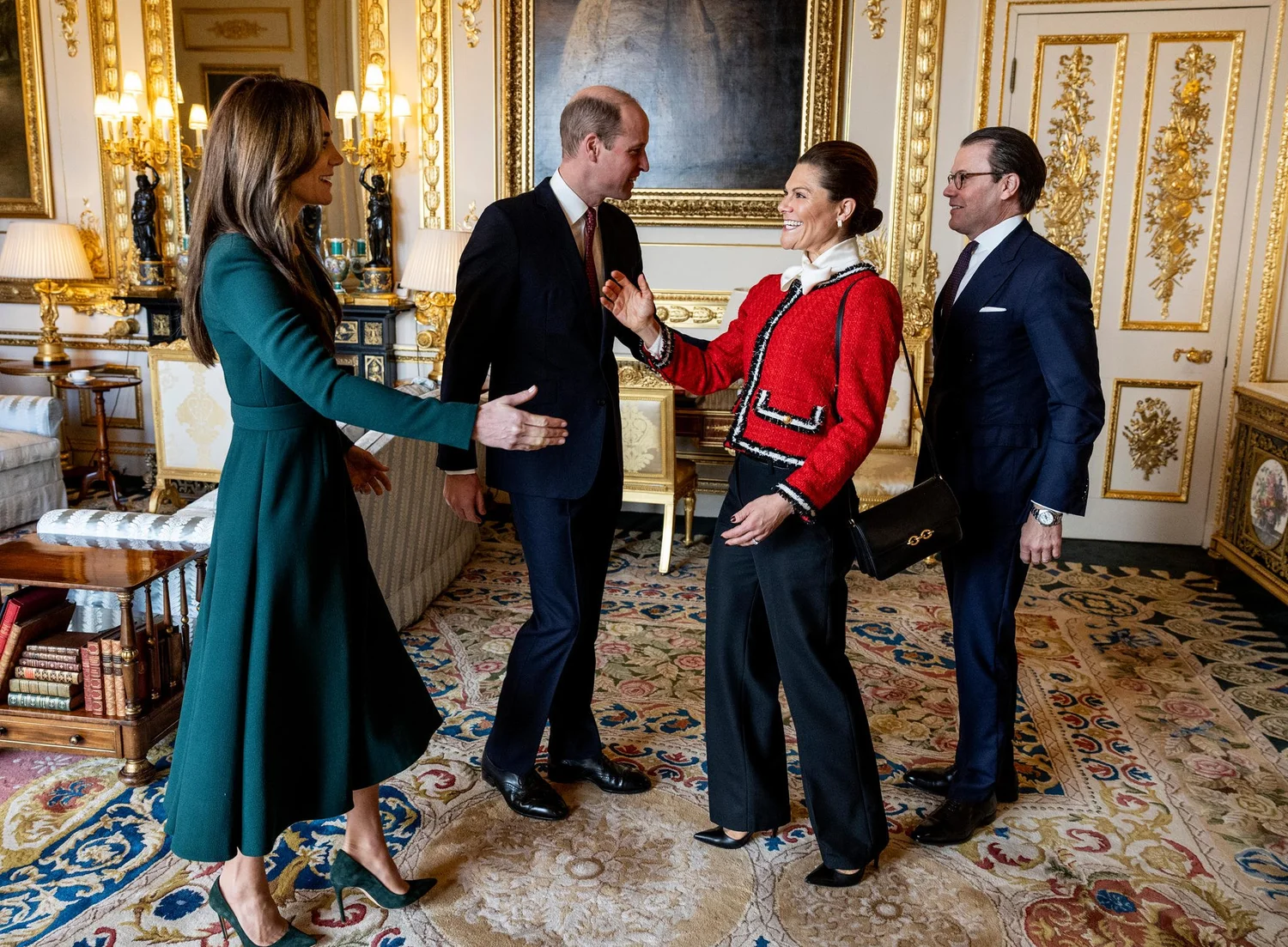 The Prince and Princess of Wales Receive Crown Princess Victoria and ...