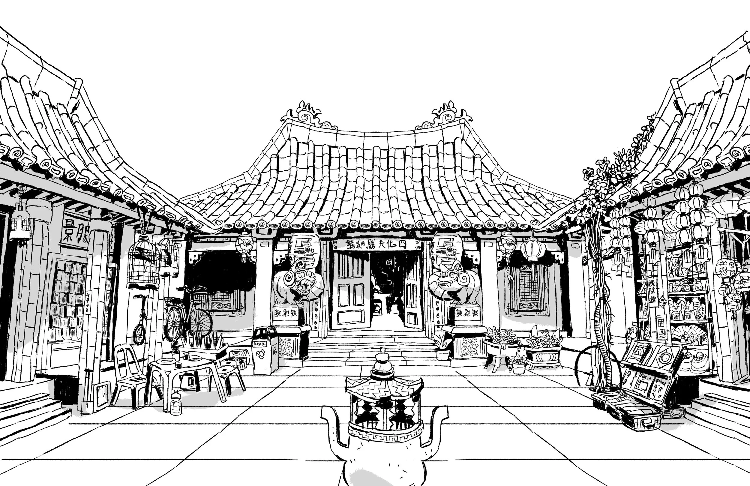 Family Temple, Turning Red — Concept Art Association
