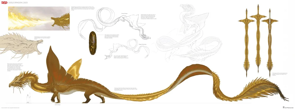 Gold Dragon, Dungeons and Dragons — Concept Art Association