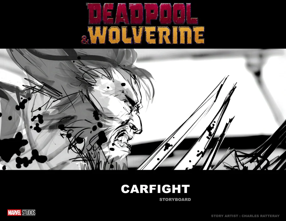 Car Fight, Deadpool and Wolverine — Concept Art Association