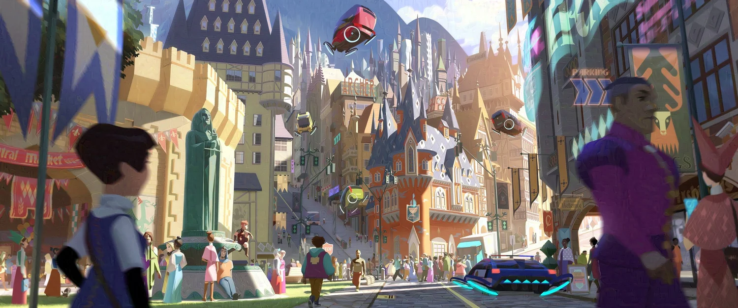 Central Kingdom Street, Nimona — Concept Art Association