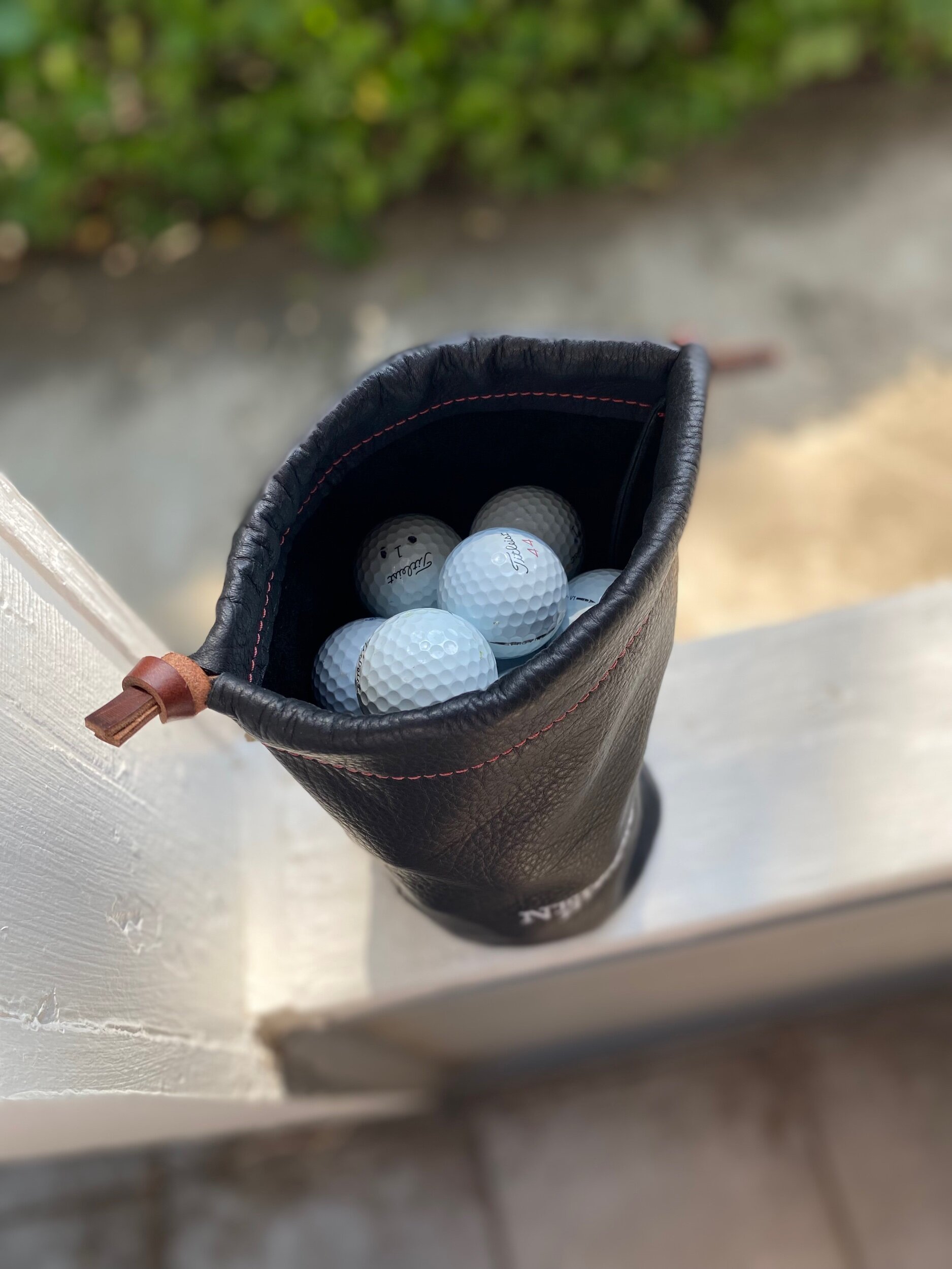 NH Leather Golf Shag Bag — Nelson Hill