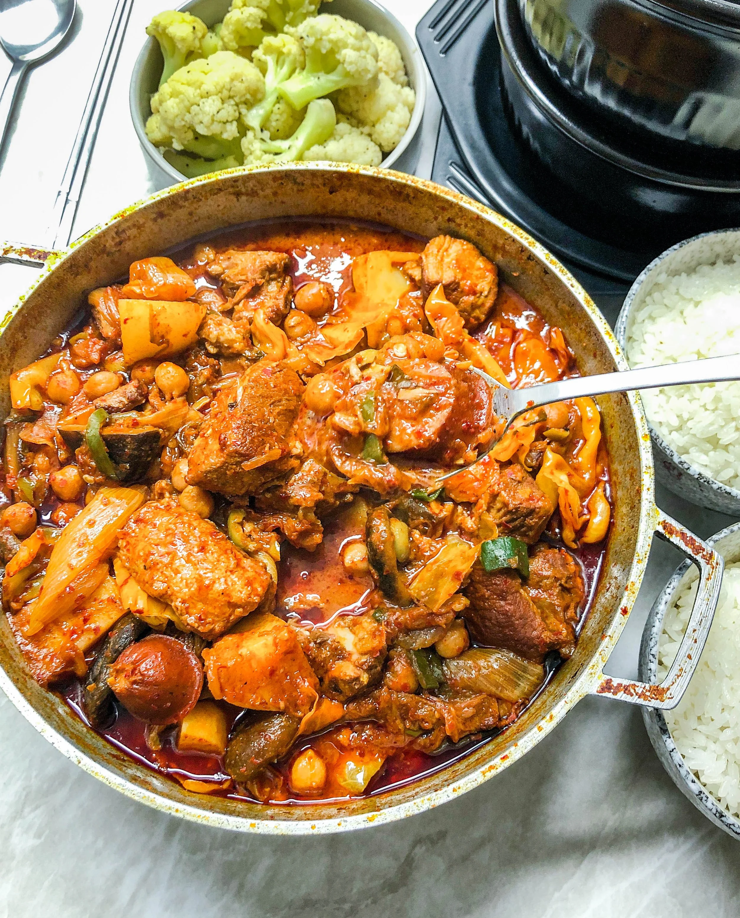 Chickpea and Pork Rib Kimchi Stew — CocoBeanCountry