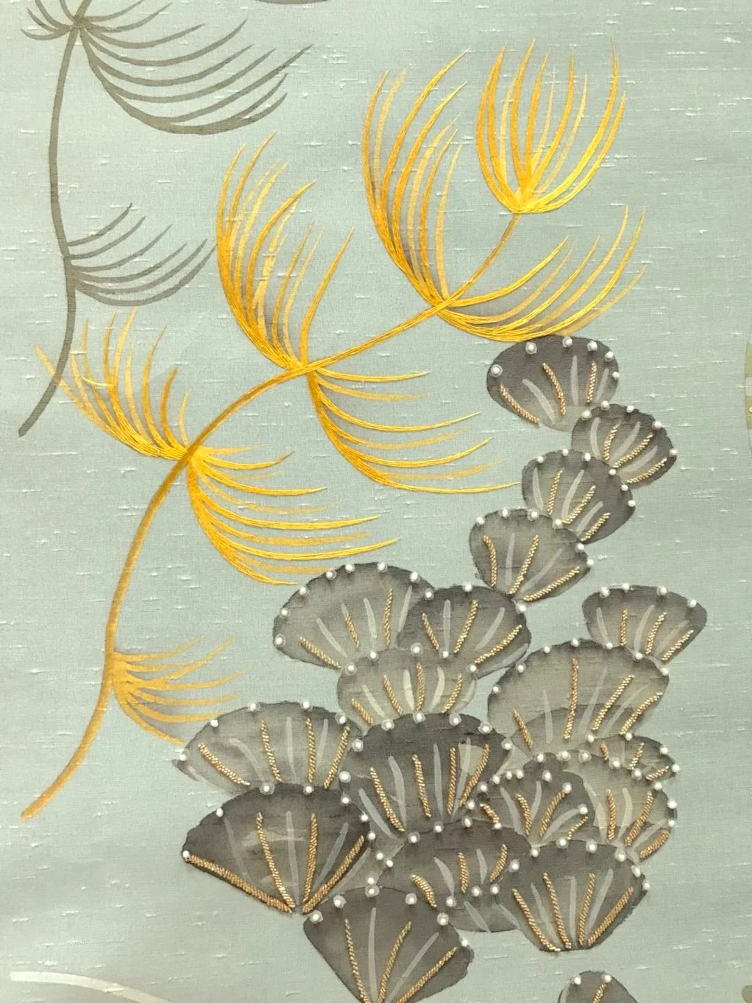 Underwater Jewels Embroidered Wallpaper | LALA CURIO