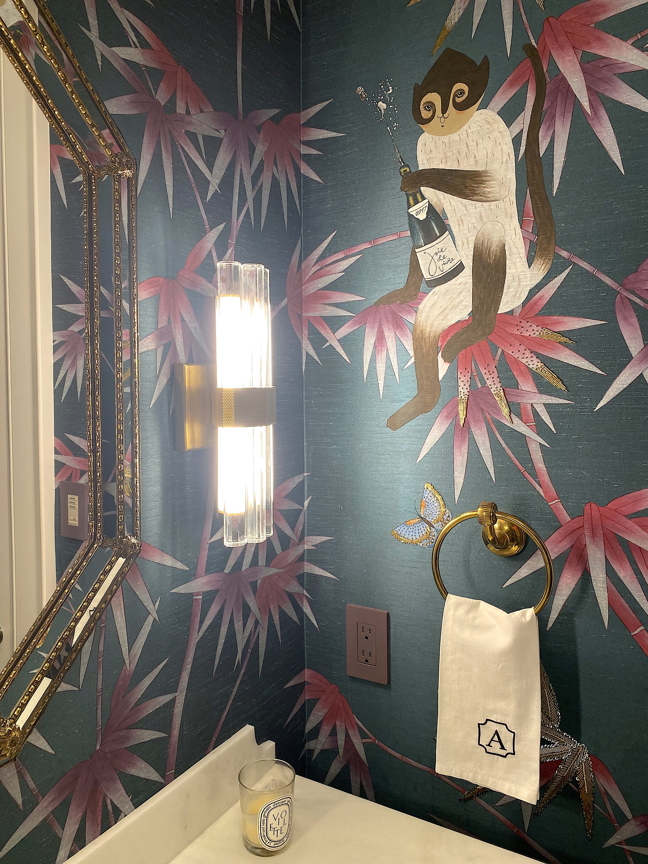 Bamboo Jungle Embroidered Wallpaper | LALA CURIO