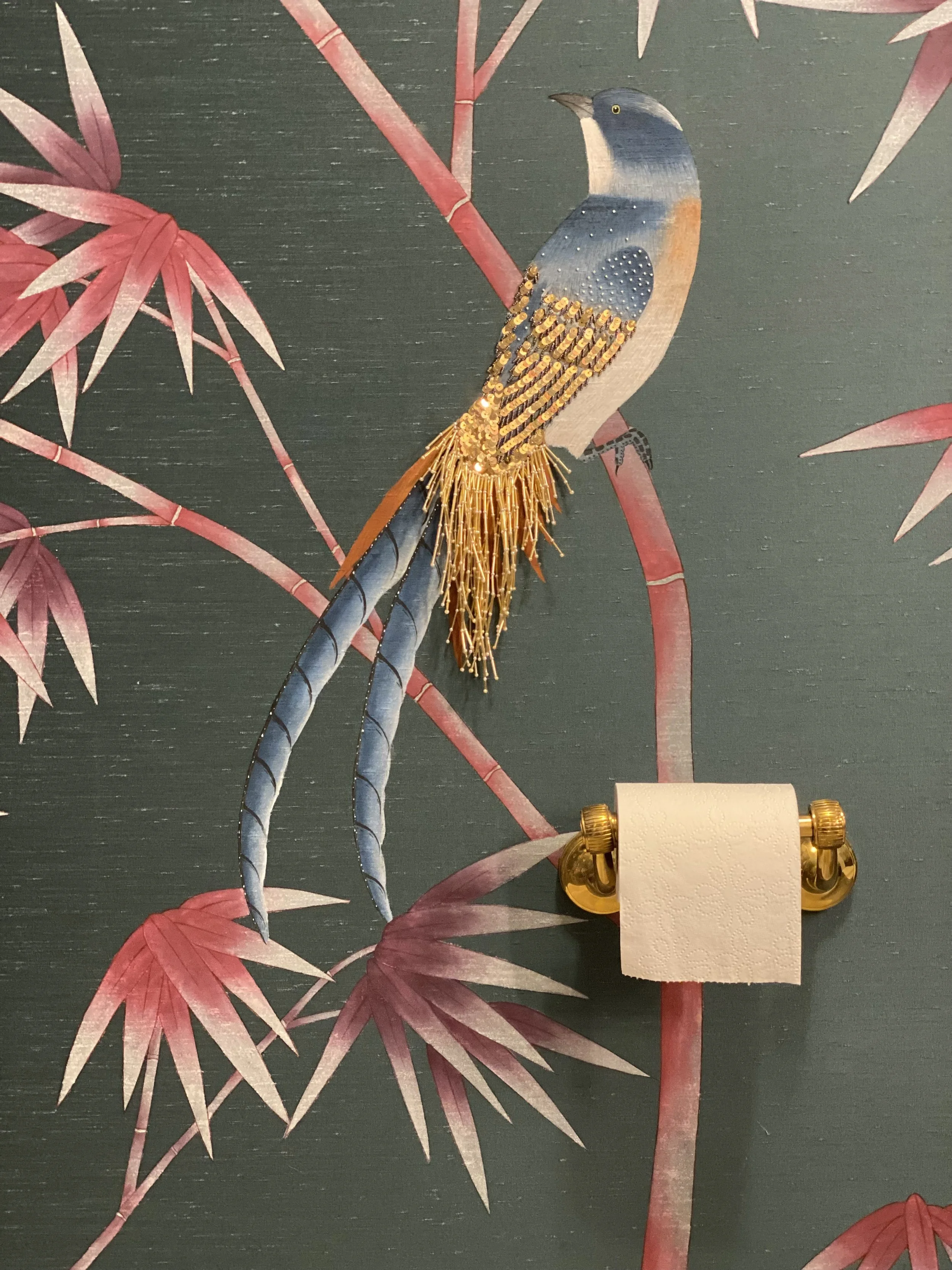 Bamboo Jungle Embroidered Wallpaper | LALA CURIO