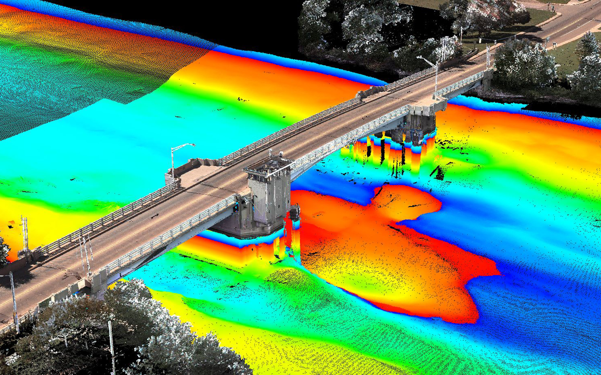 Lafayette Bridge Mobile LiDAR and Multibeam Survey — Spicer Group
