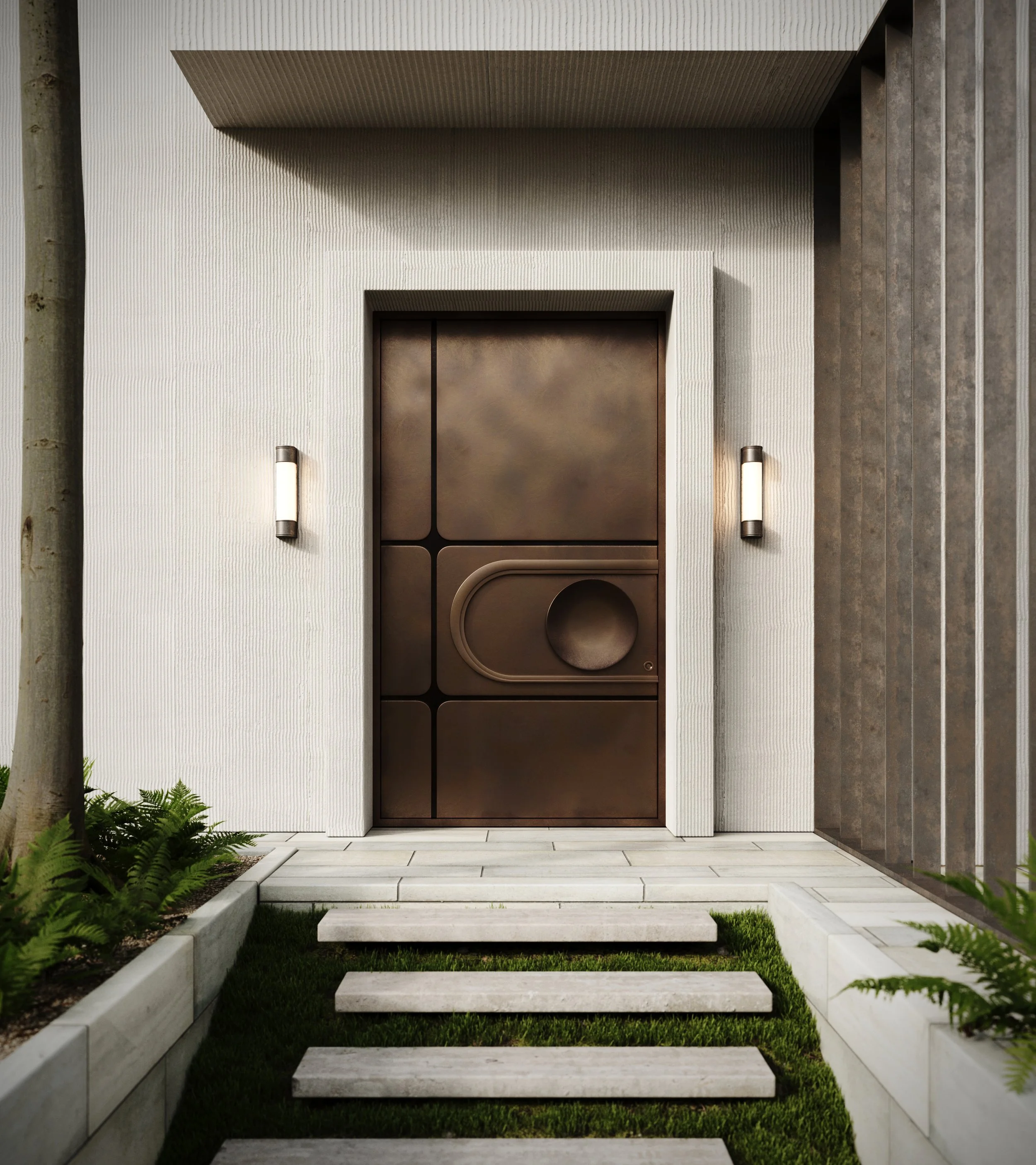 Aged Copper Front Doors Exterior Doors Luxurious Copper Double Door