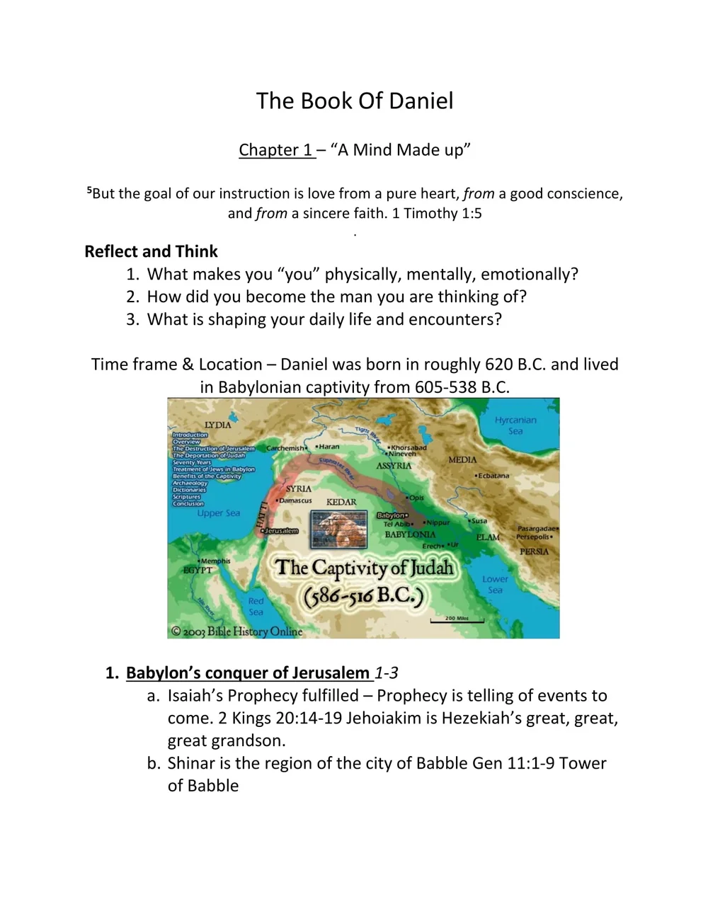 Different Men in a Common World, Daniel-Week 1 — Barn45