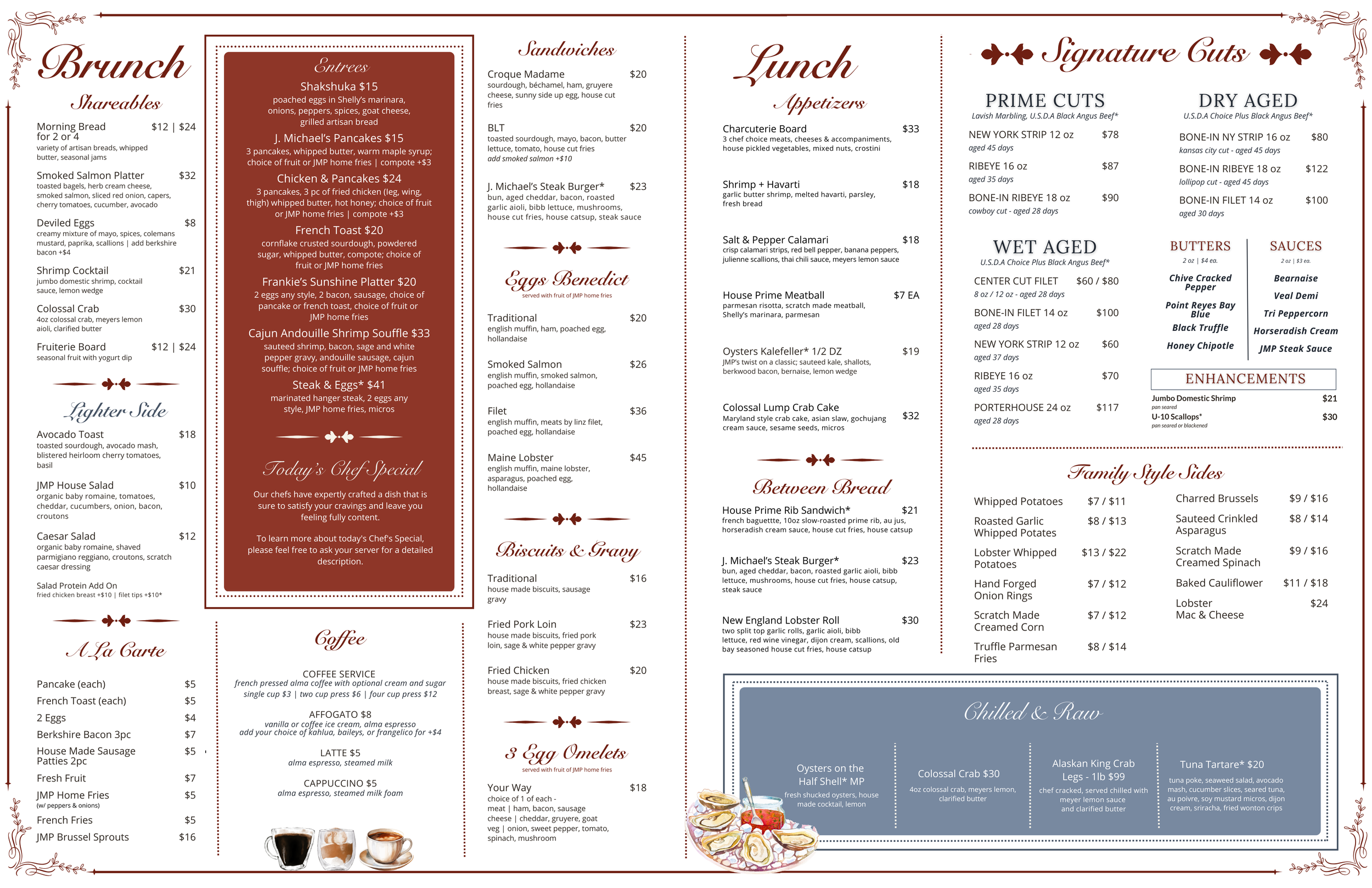Brunch Menu 2024 — J. Michael's Prime