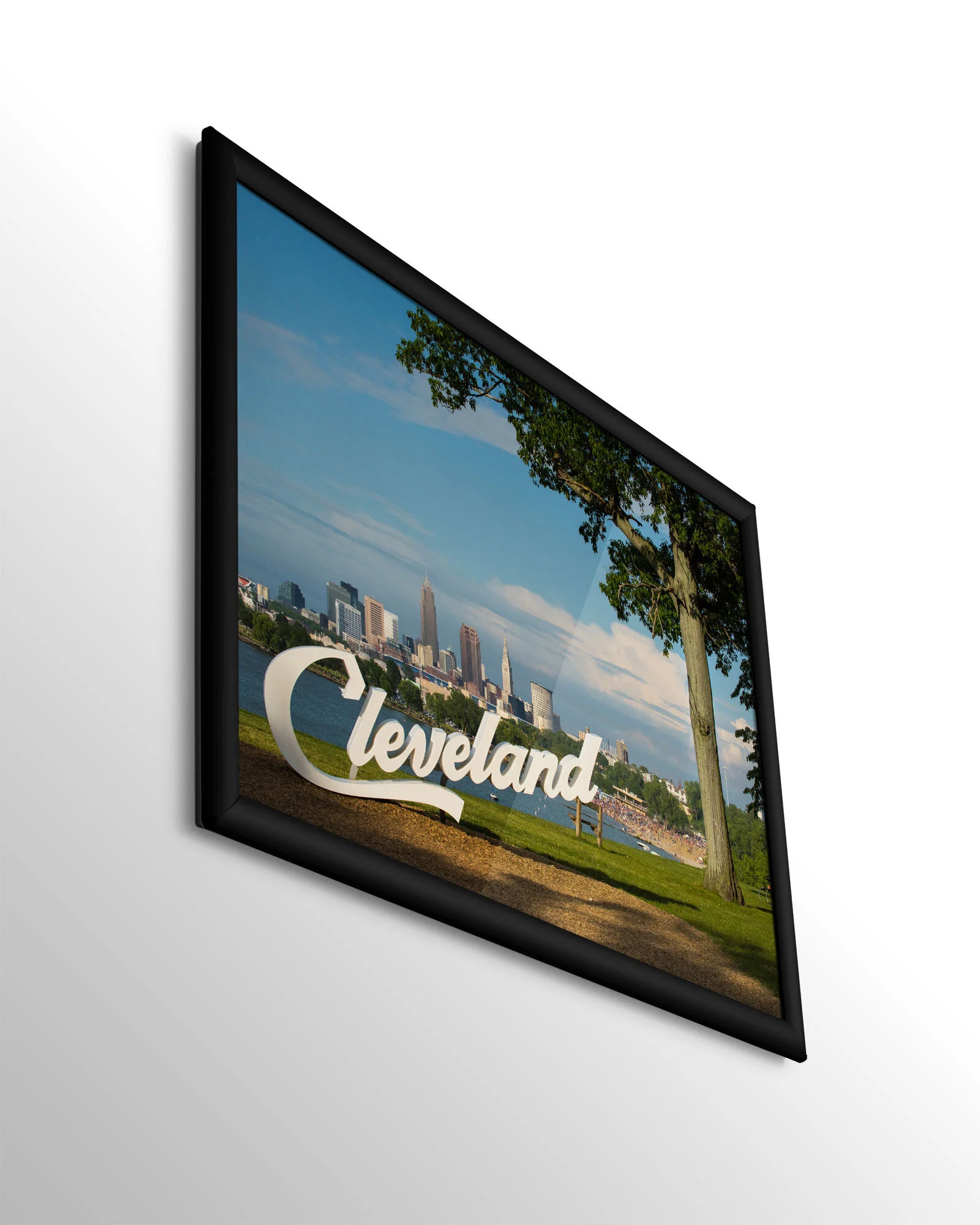 Cleveland Script Sign at Edgewater Beach — Big Picture Cleveland