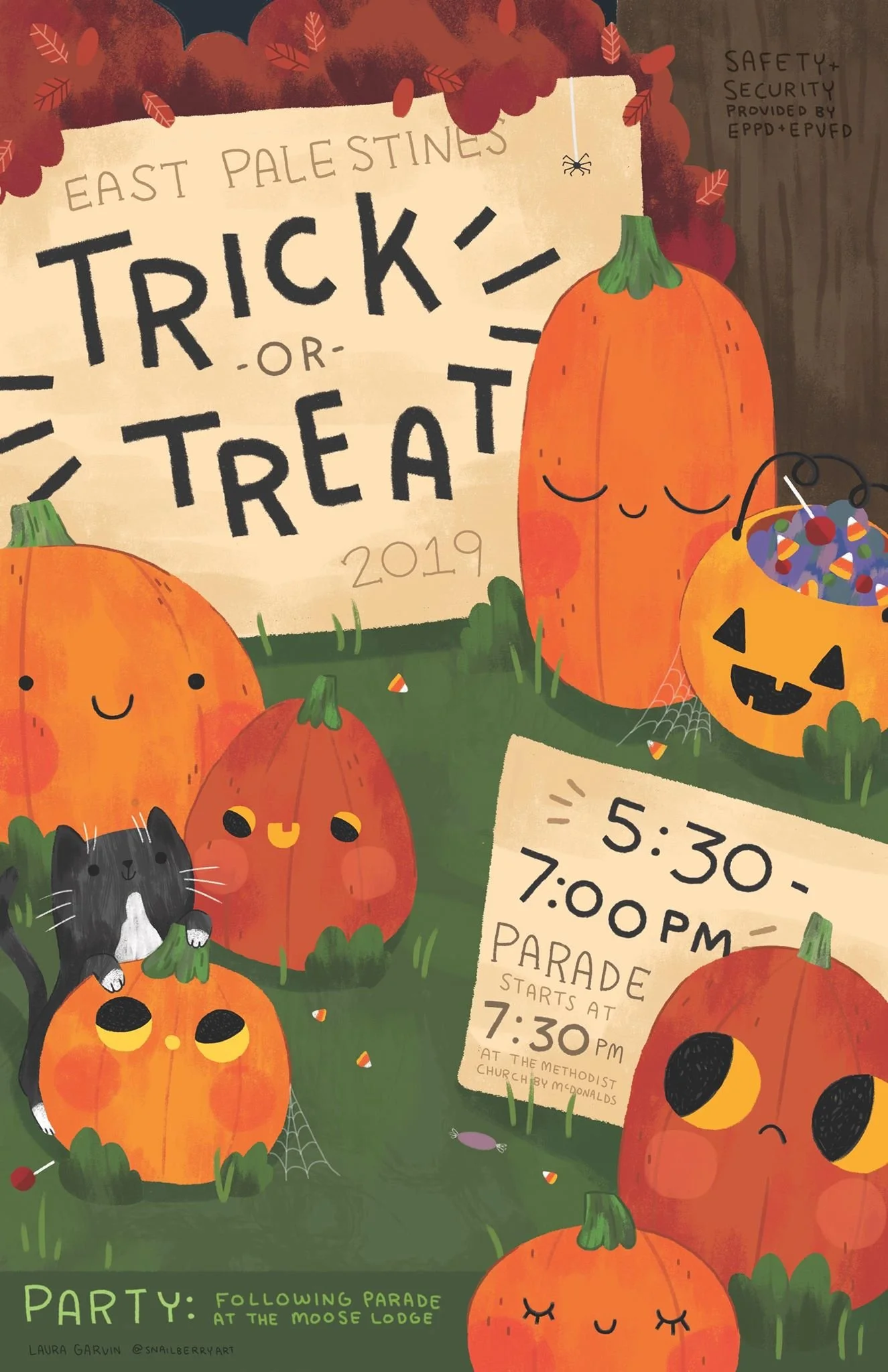 Halloween Poster Illustration Process — Laura Garvin Illustration