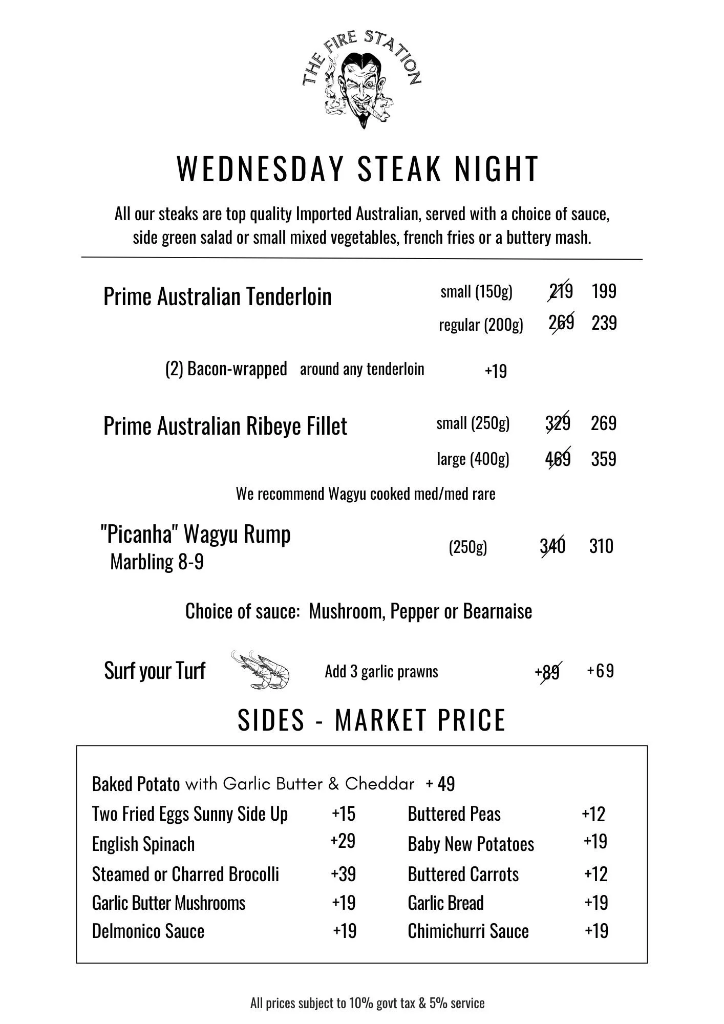 Menu — The Fire Station