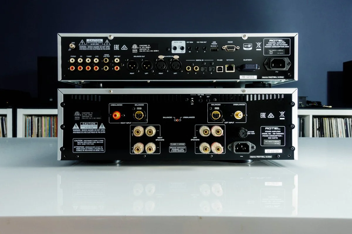 ROTEL RC-1572MKII STEREO PREAMPLIFIER AND RB-1582MKII POWER AMPLIFIER ...