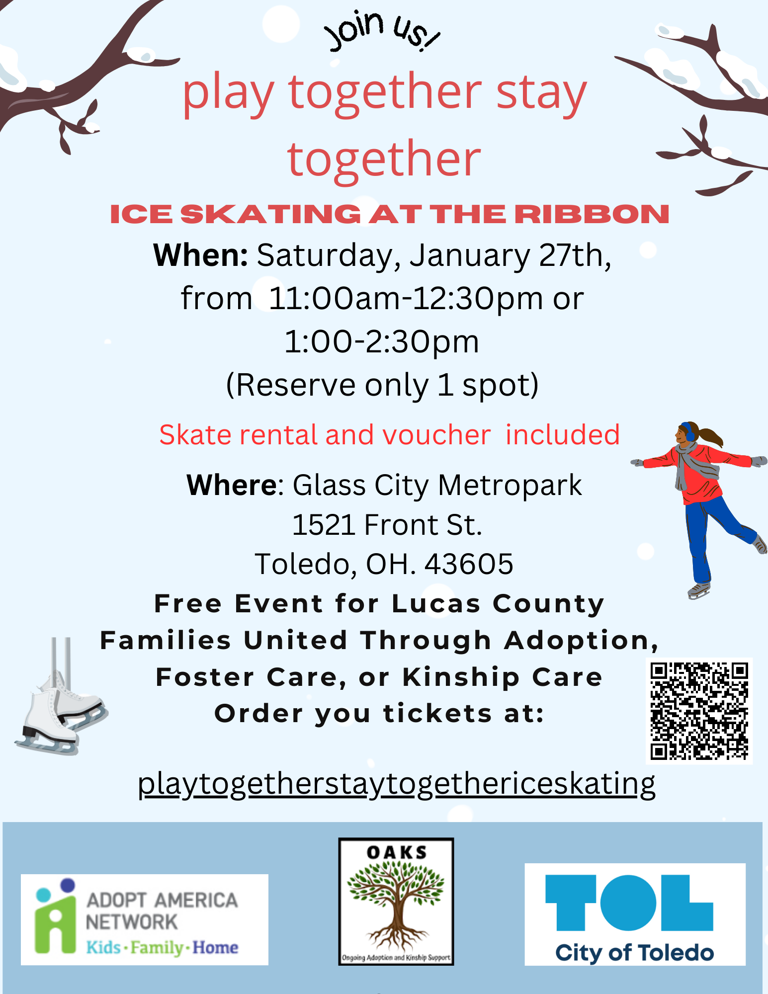 "Play Together Stay Together" Ice Skating at the Ribbon — Adopt America ...