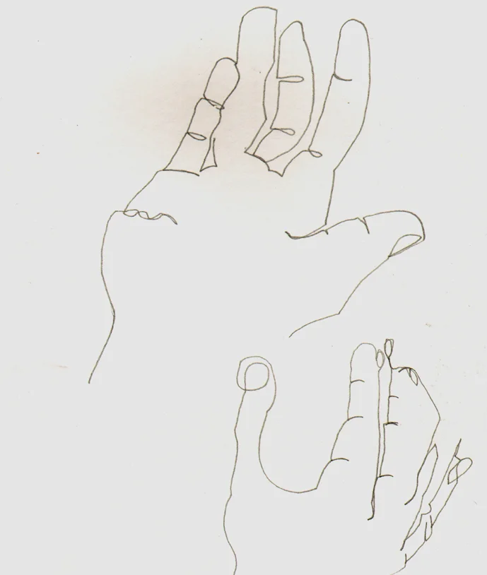Contour Hand Drawings