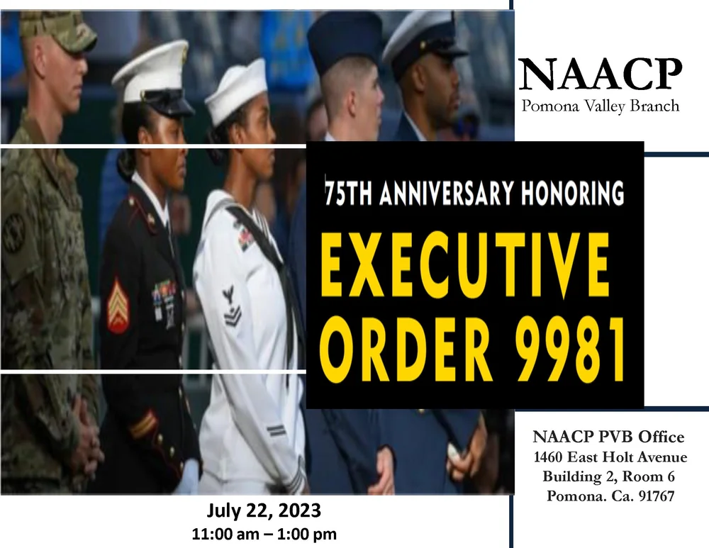 Executive Order 9981 — NAACP Pomona Valley