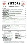 Menu — Victory Sandwich