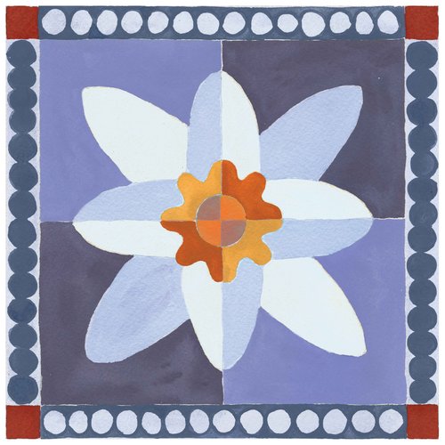 Daffodil Tile— Coral — Meredith Walker Studio