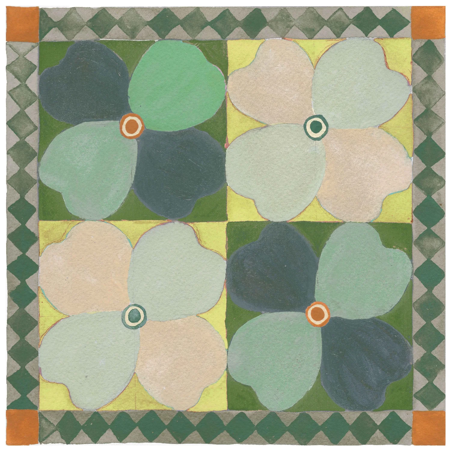 Daffodil Tile— Coral — Meredith Walker Studio
