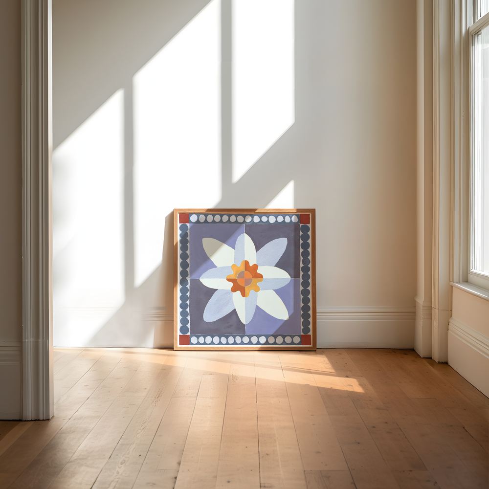 Daffodil Tile— Coral — Meredith Walker Studio