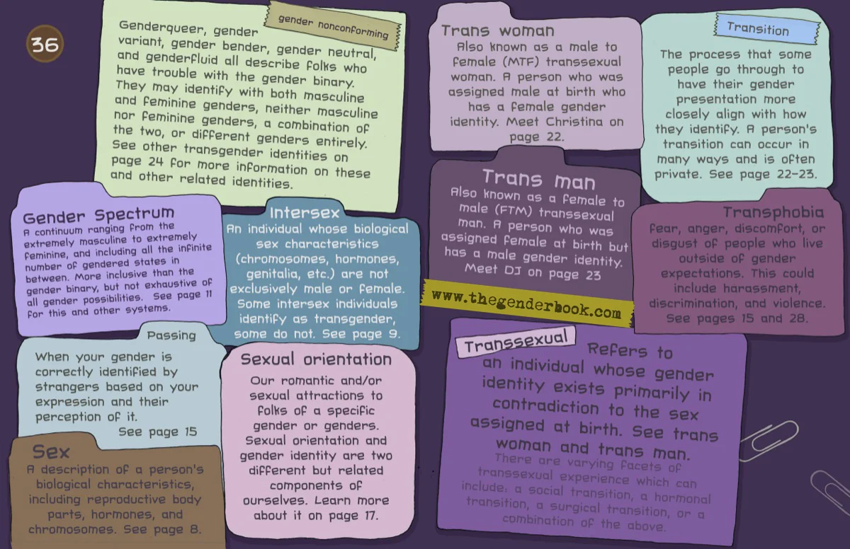 pages from the GENDER book — the GENDER book