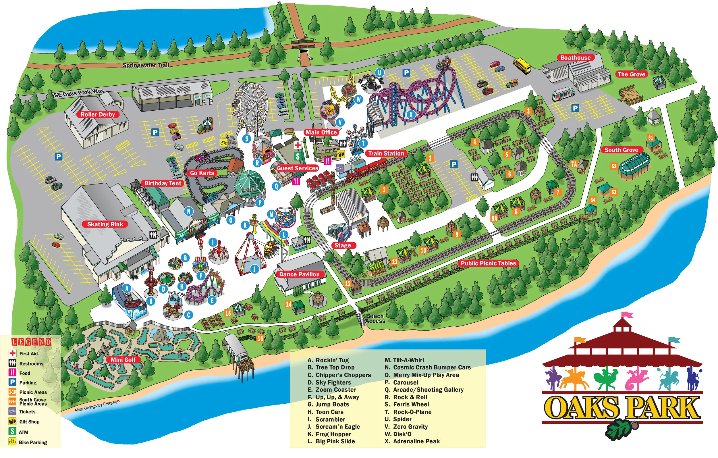 Citigraph Theme Park and Attraction Map Design Examples — Citigraph ...