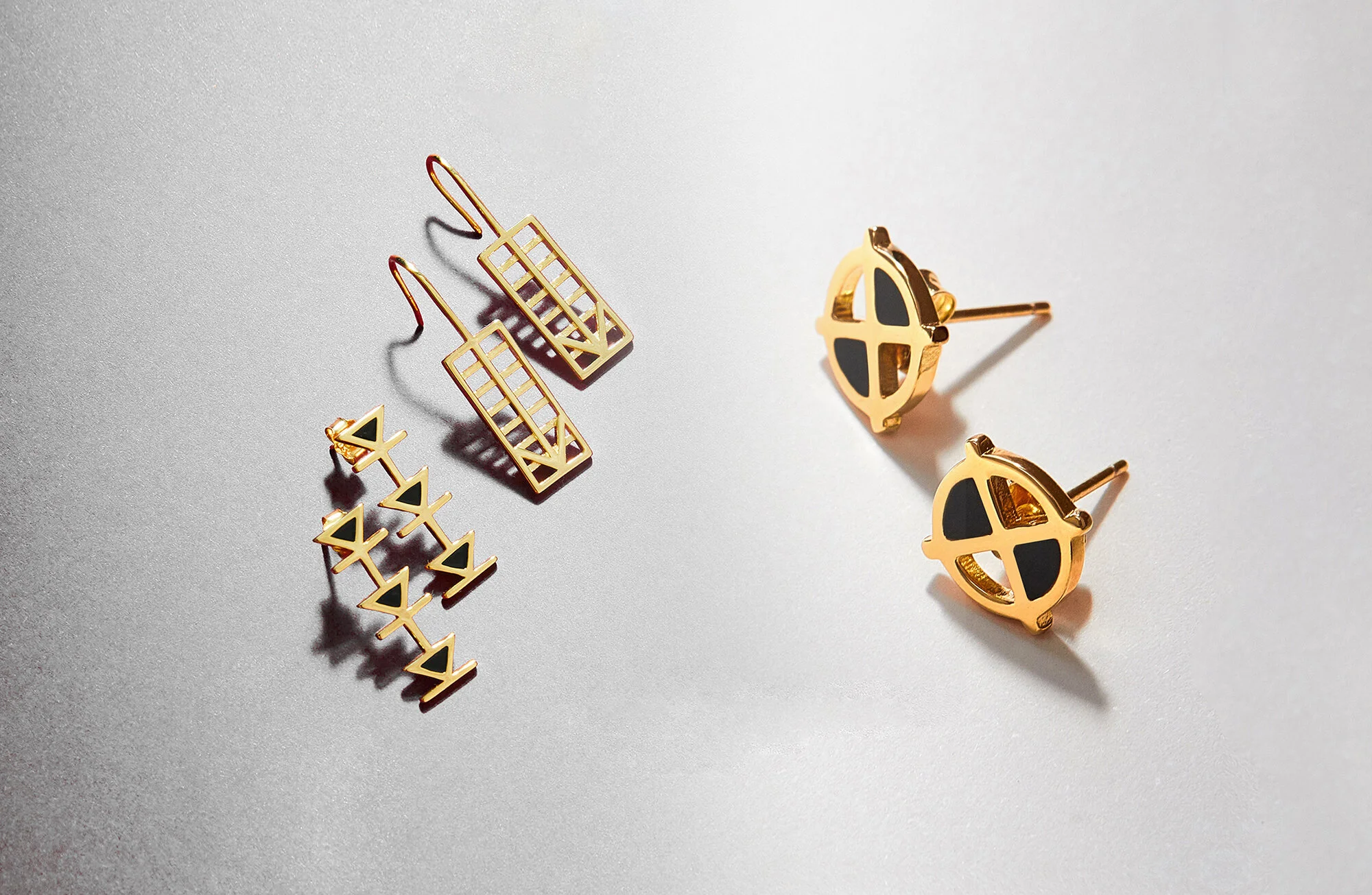 18K Vermeil Gold FFL Symbol Earrings — SA Studio