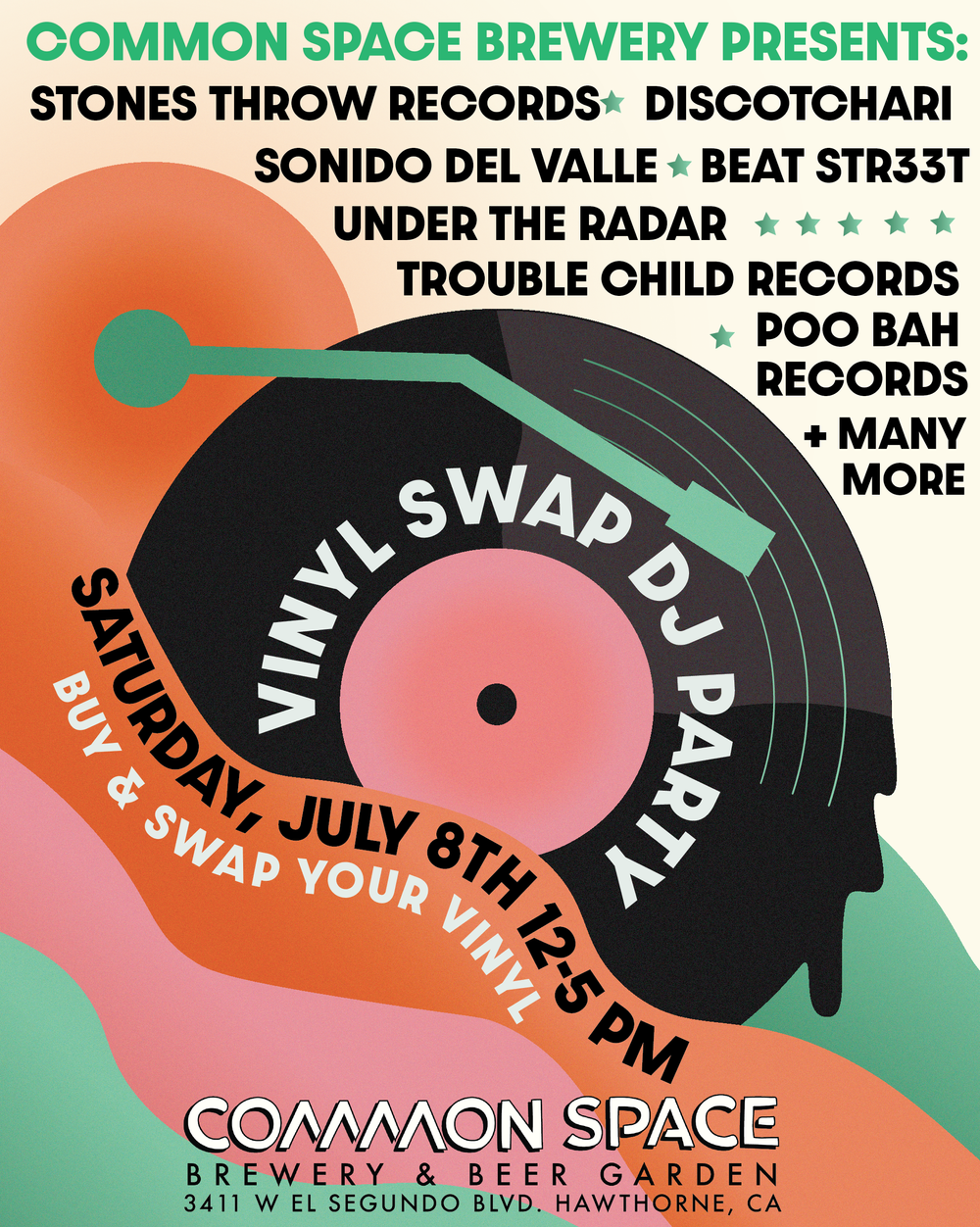 Vinyl Swap + DJ Party — Common Space Brewery